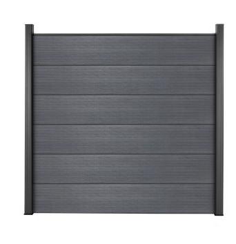 Wpc Sichtschutzzaun Komplett Set Mit Alu Pfosten